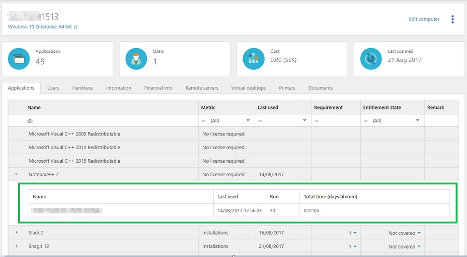 How Snow software usage metering works