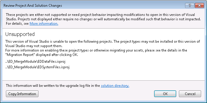 Visual Studio Does Not Recongize My InstallShield Project File In My Build PC