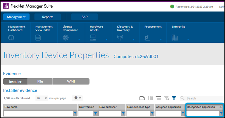 Troubleshoot falsely recognized inventory