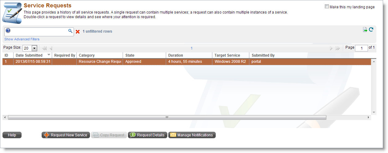 Scheduling Service Change Requests