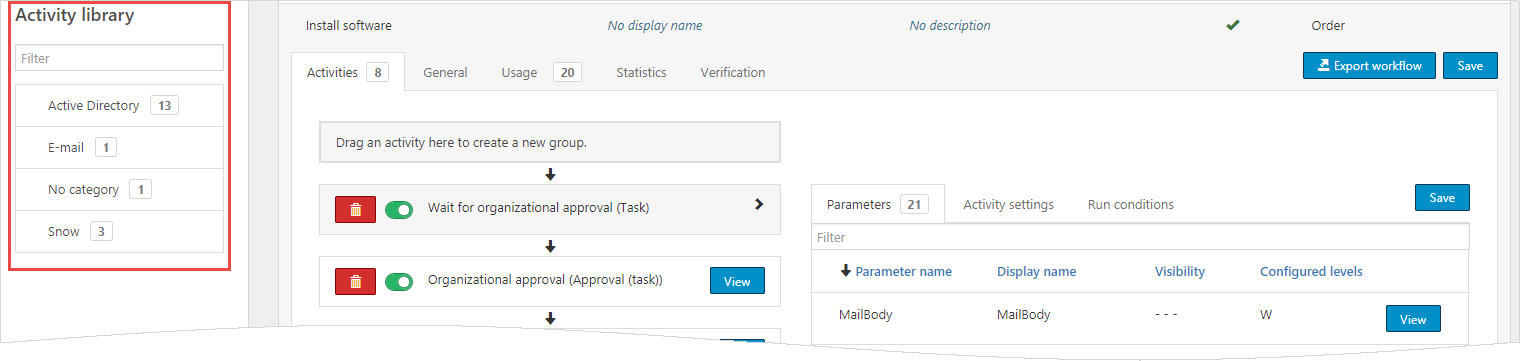 Snow Automation Platform - Workflow Admin
