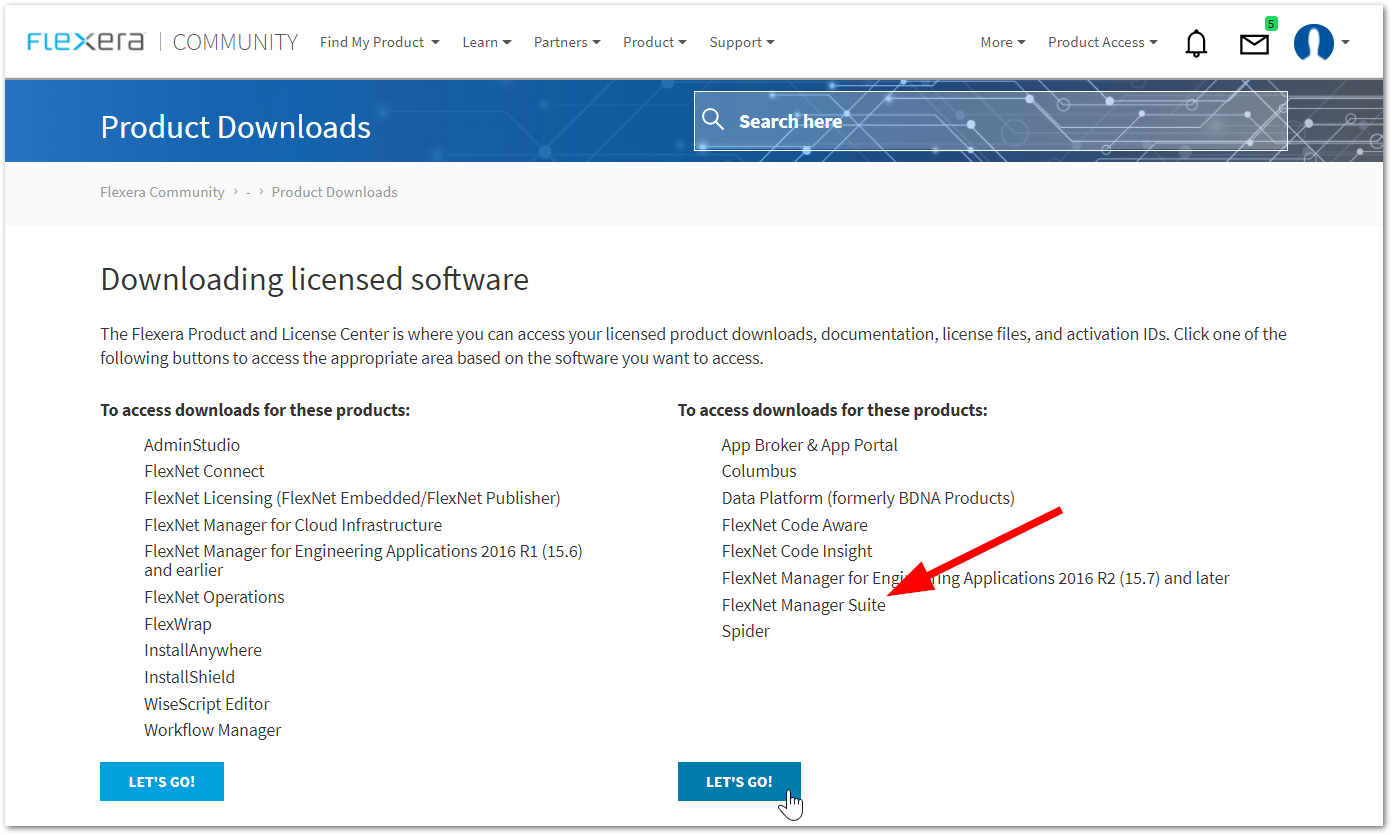 Manually download FlexNet Manager Suite On-premises content libraries
